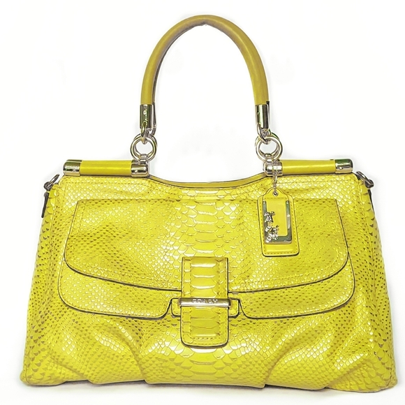 Coach | Bags | Coach Ltd Ed Madison Pinnacle Python Satchel | Poshmark